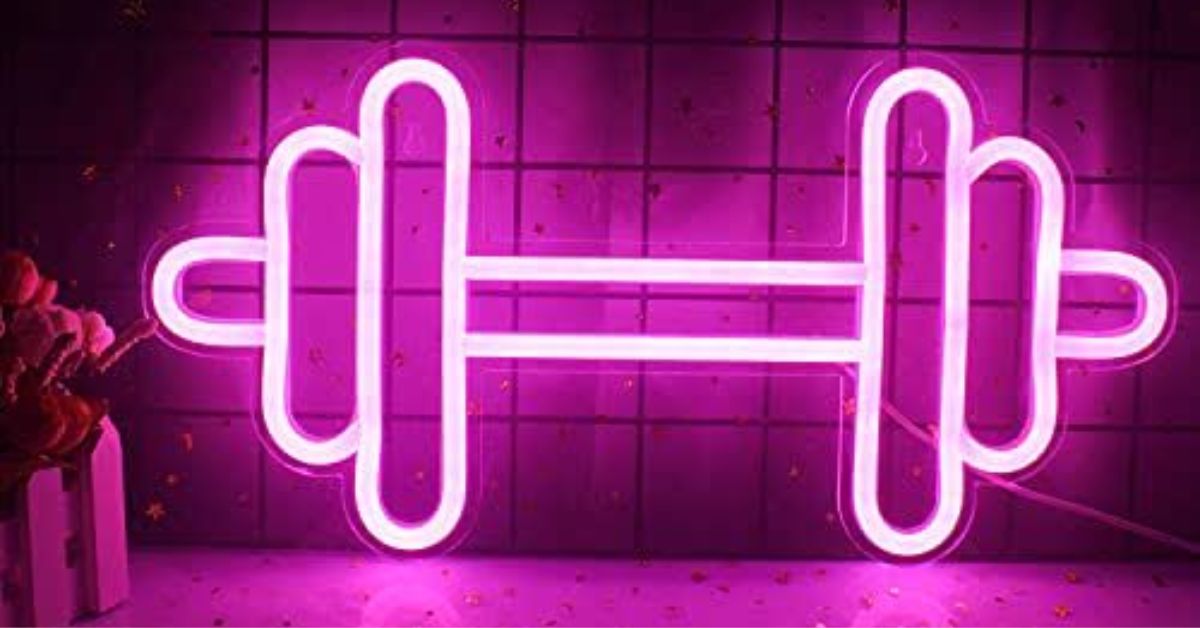 Motivational Gym Neon Signs Lighting the Way to Fitness Success ...